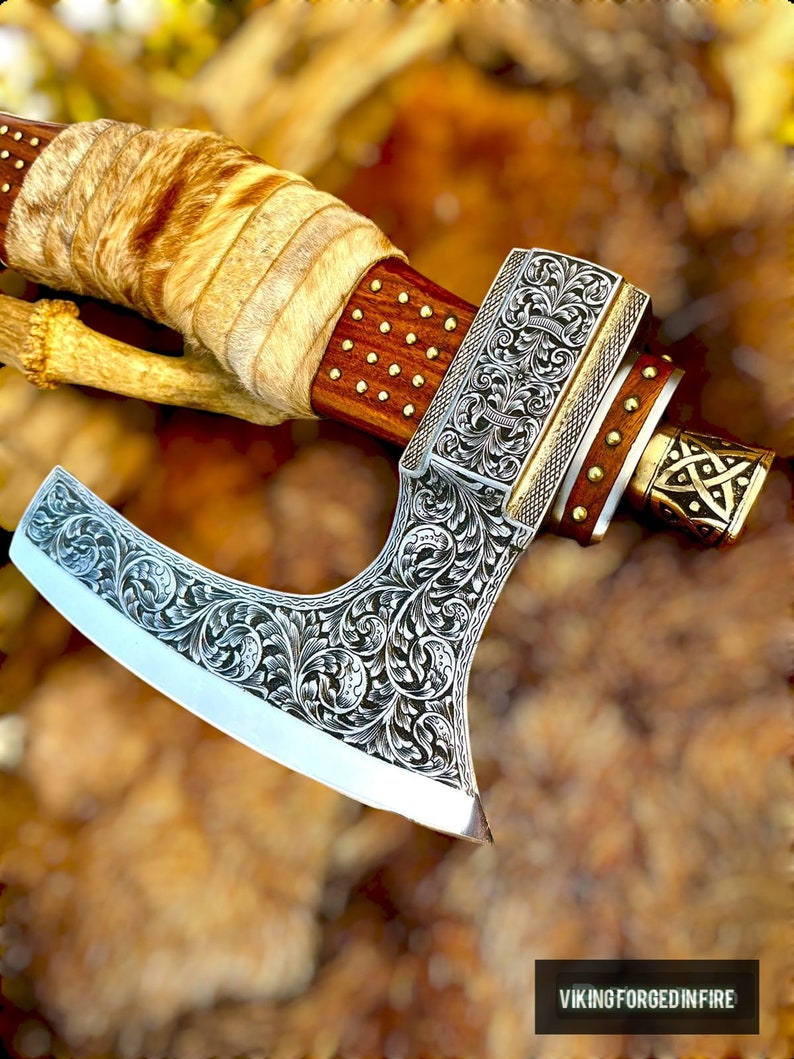 Groomsmen Gifts, Customized Axe, Handmade Axe, Engraved Axe, Viking Axe With Cow Leather Sheath ...