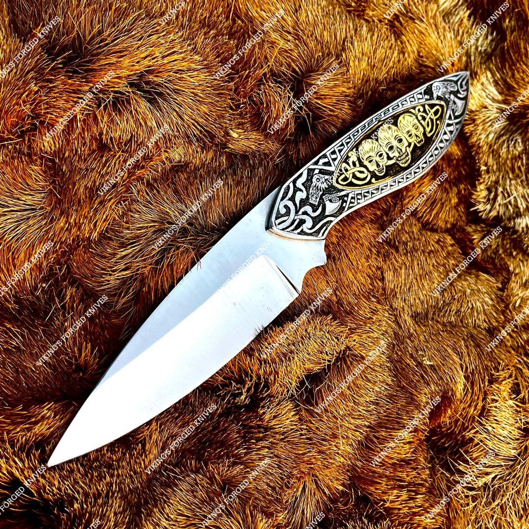 Custom Hand Engraved Knife vikings Edition American Hand Customized ...