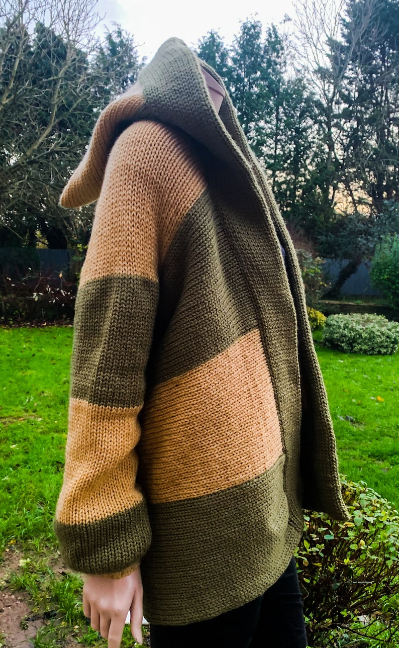 Knitting Machine Pattern Hooded Cardigan Addi Sentro 48 - Etsy