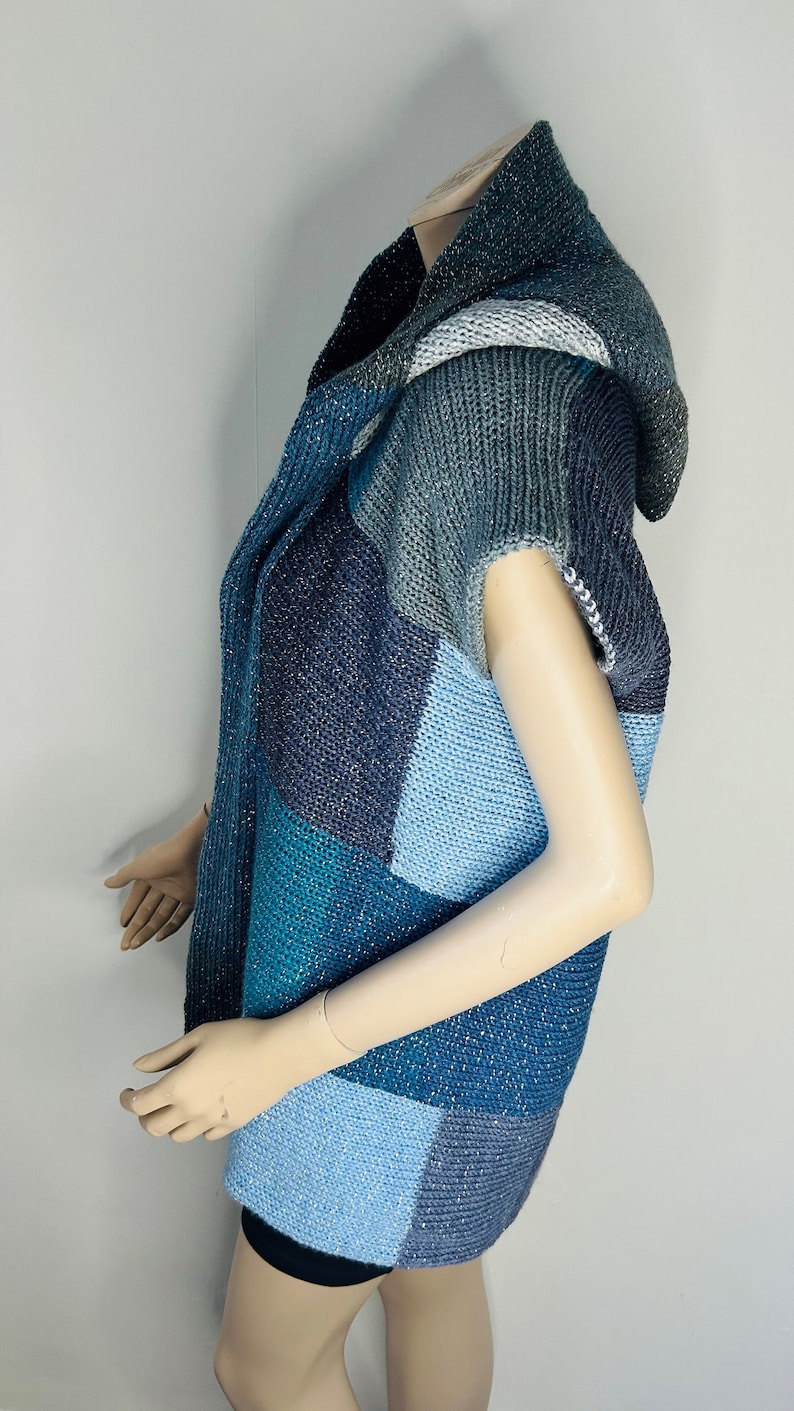 Knitting Machine Pattern - Hooded Gilet - Addi, Sentro 48 46 22 Pin ...