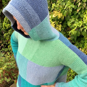Knitting Machine Pattern - Hoodie Sweater - Addi, Sentro 48 46 Pin ...