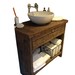 Custom Rustic Wooden Bathroom Vanity Sink Handcrafted Unique Design ...