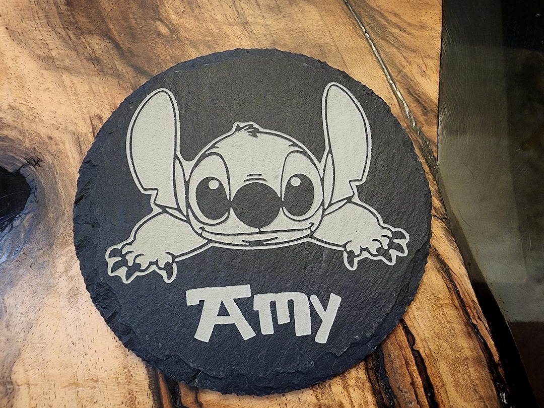 Stitch Engraved Slate Coaster! - Lilo & Stitch Personalized Coaster - Etsy