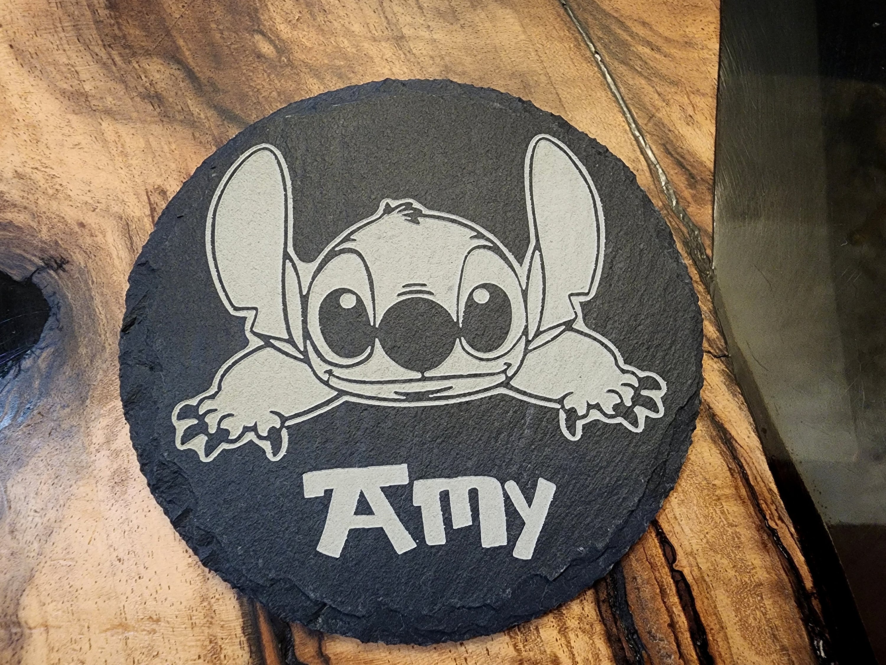 Stitch Engraved Slate Coaster! - Lilo & Stitch Personalized Coaster - Etsy