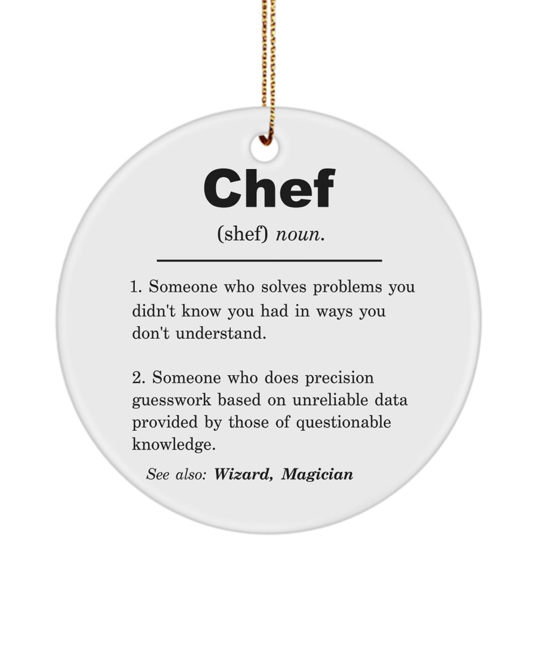 Chef Gift, Chef Ornament, Chef Gift Idea, Chef Christmas Present, Chef ...