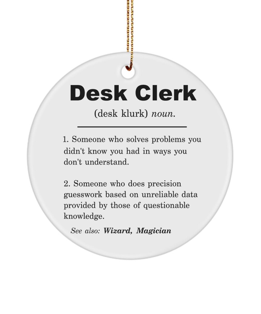 Desk Clerk, Desk Clerk Gift, Desk Clerk Ornament, Desk Clerk Gift Ideas ...