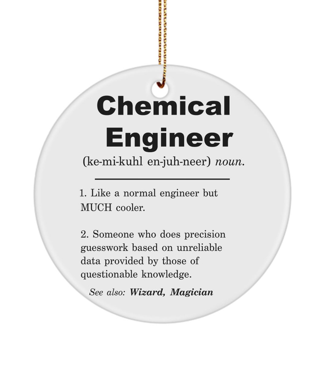 Chemical Engineer Definition Ornament, Chemical Engineer Christmas ...