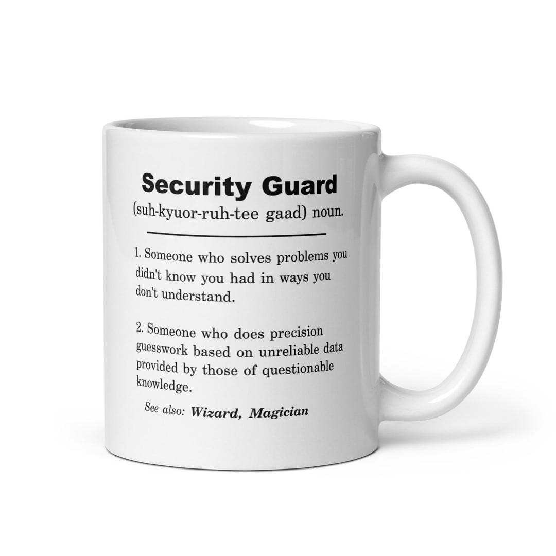 Security Guard, Security Guard Mug, Security Guard Gift, Security Guard ...