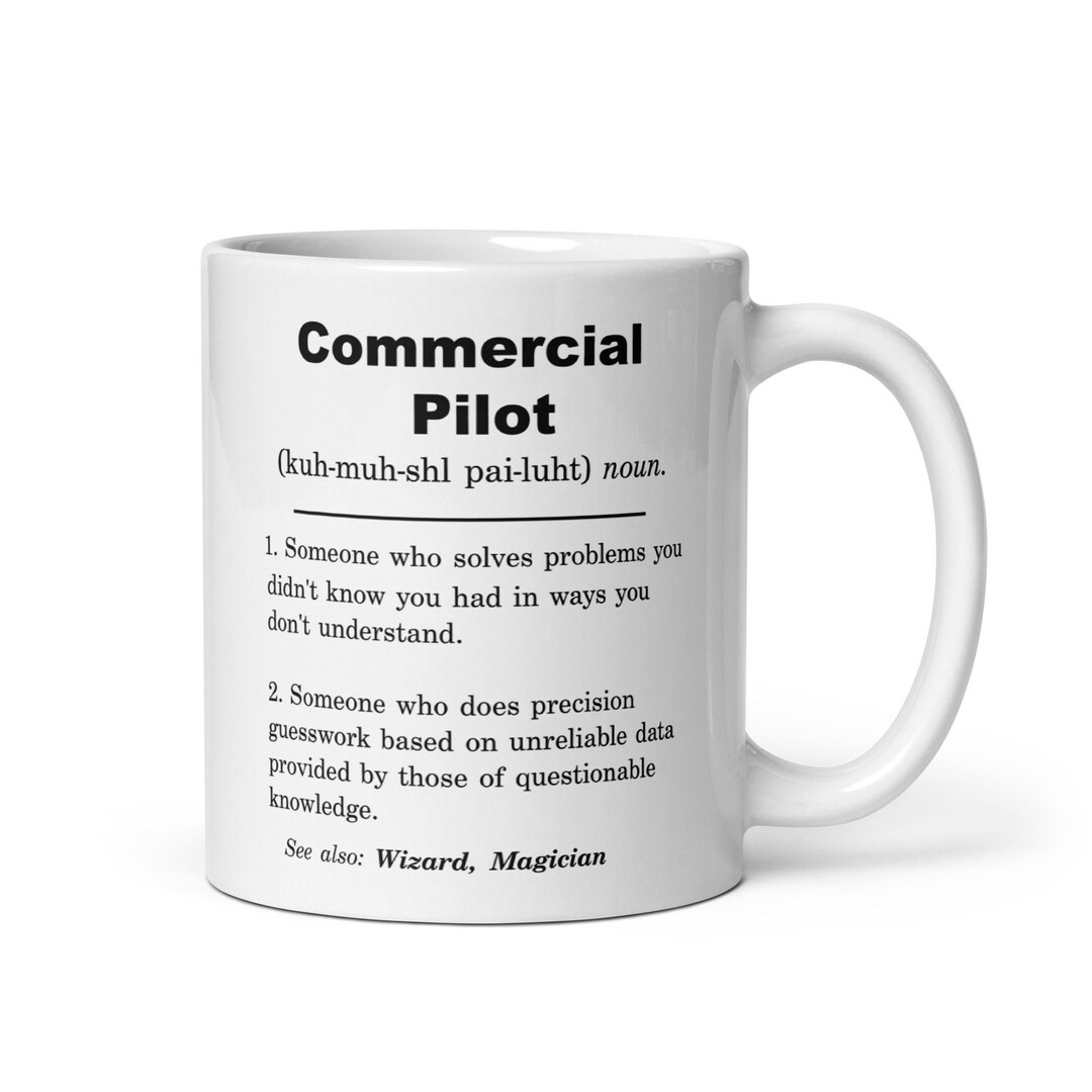 Commercial Pilot Gift, Commercial Pilot Mug, Commercial Pilot Gift Idea ...