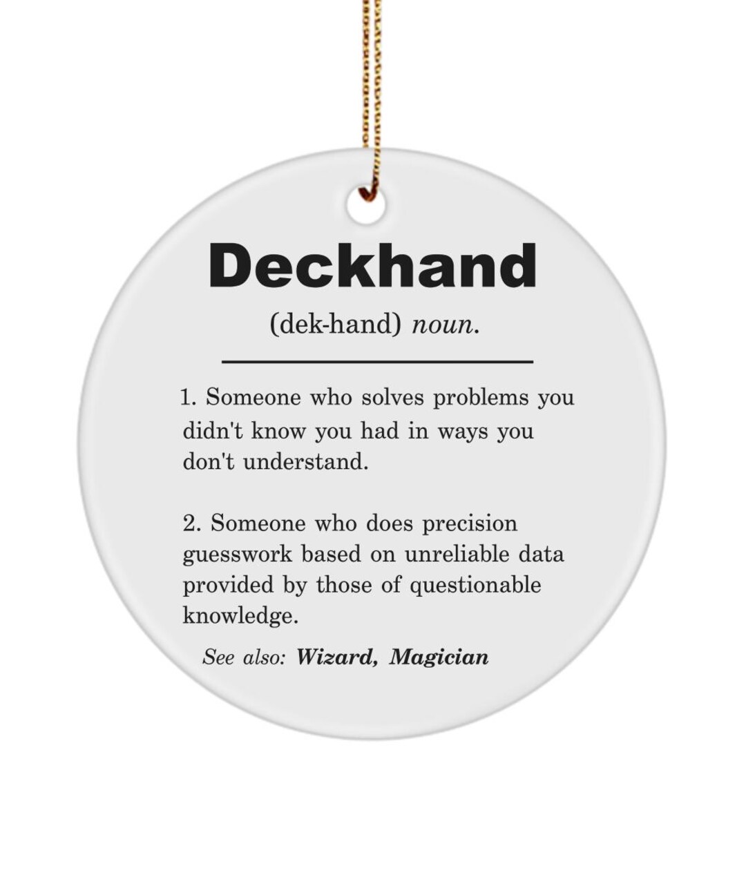 Deckhand, Deckhand Ornament, Deckhand Gift, Deckhand Gift Ideas ...