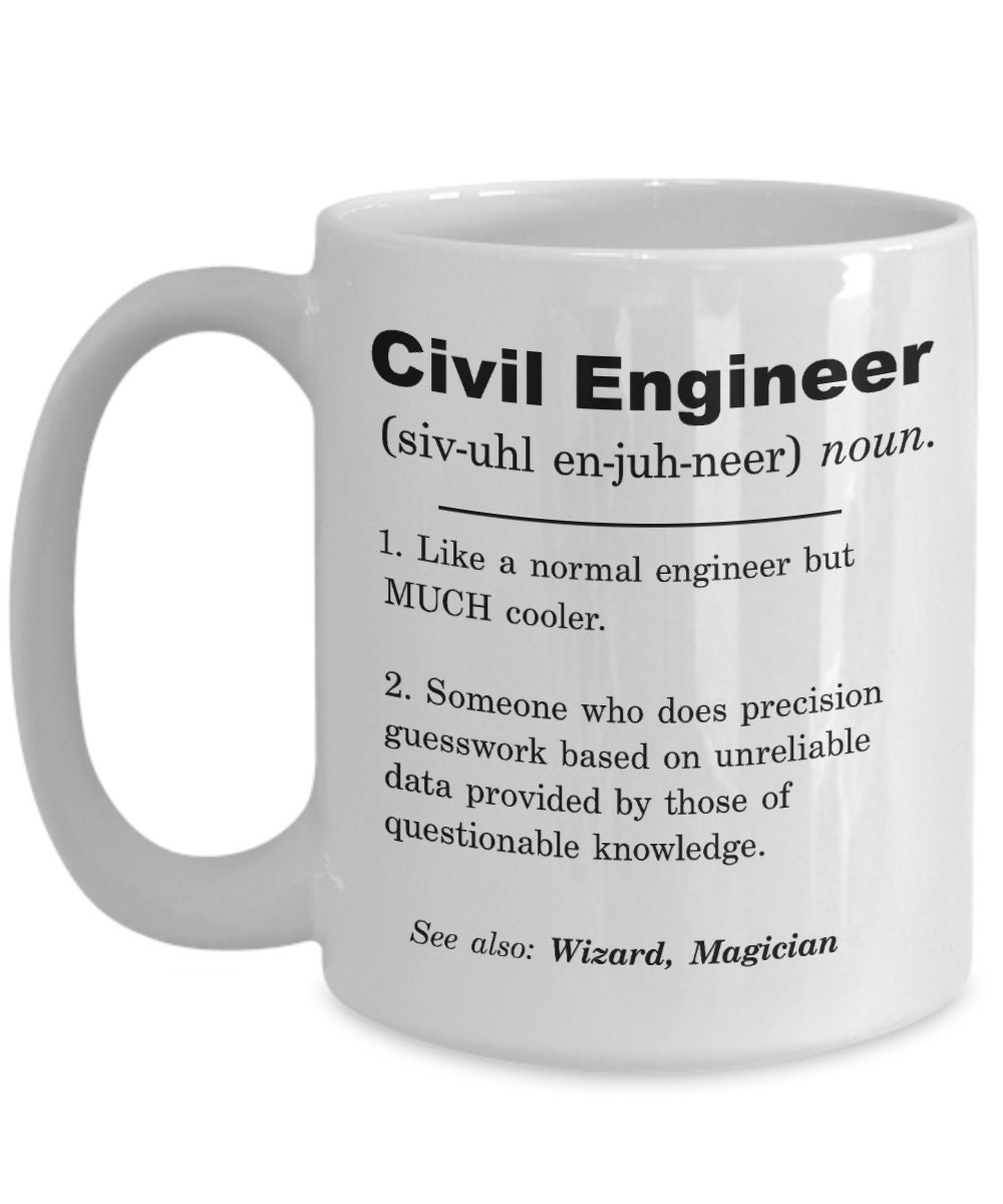 Civil Engineer Definition Mug, Civil Engineer Gifts, Civil Engineer ...
