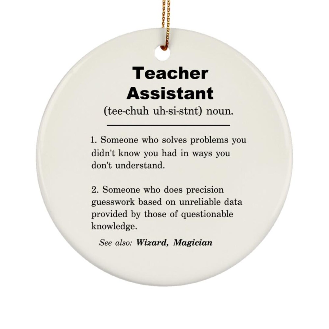 Teacher Assistant Ornament, Teacher Assistant Gift, Teacher Assistant ...