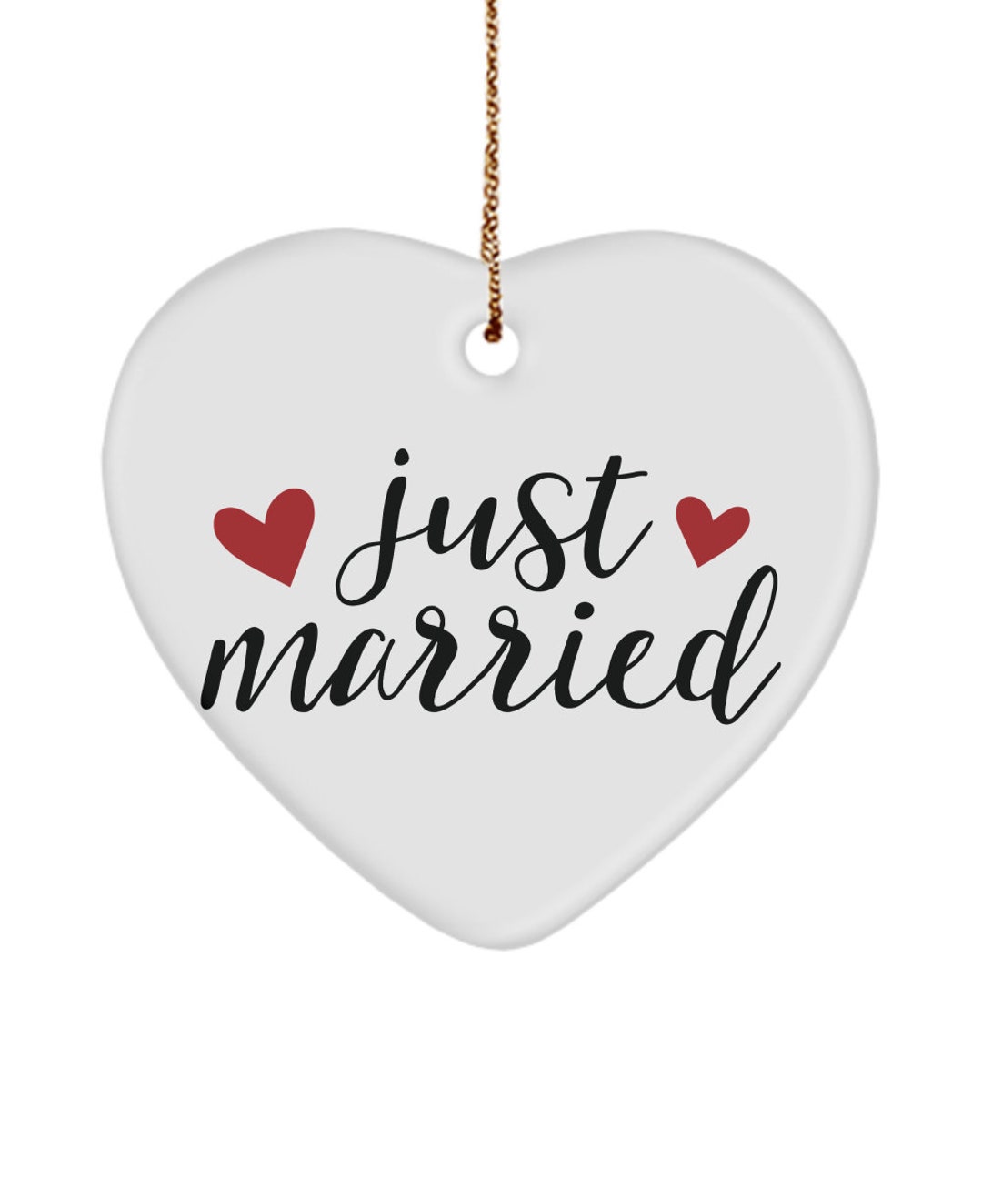 Just Married Ornament, Just Married Gifts, Honeymoon Gifts, Wedding ...