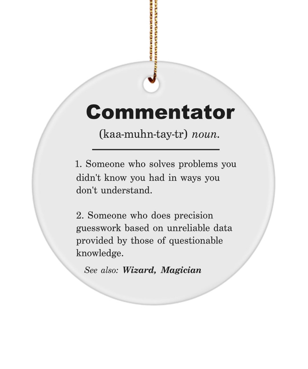 Commentator Gift, Commentator Ornament, Commentator Gift Idea ...