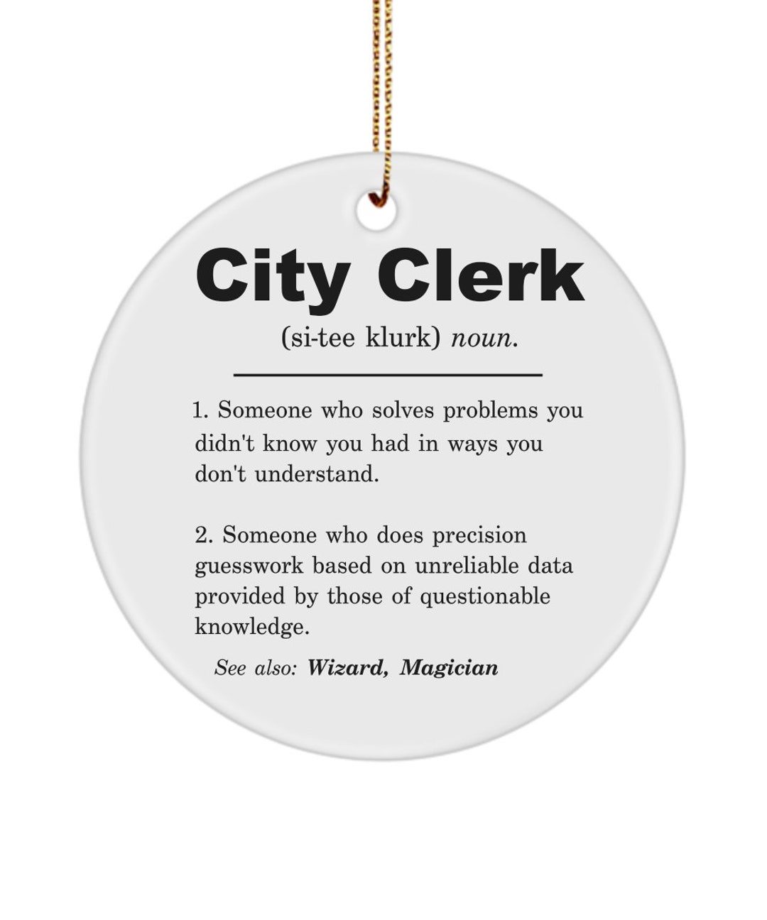 City Clerk Gift, City Clerk Ornament, City Clerk Gift Idea, City Clerk ...