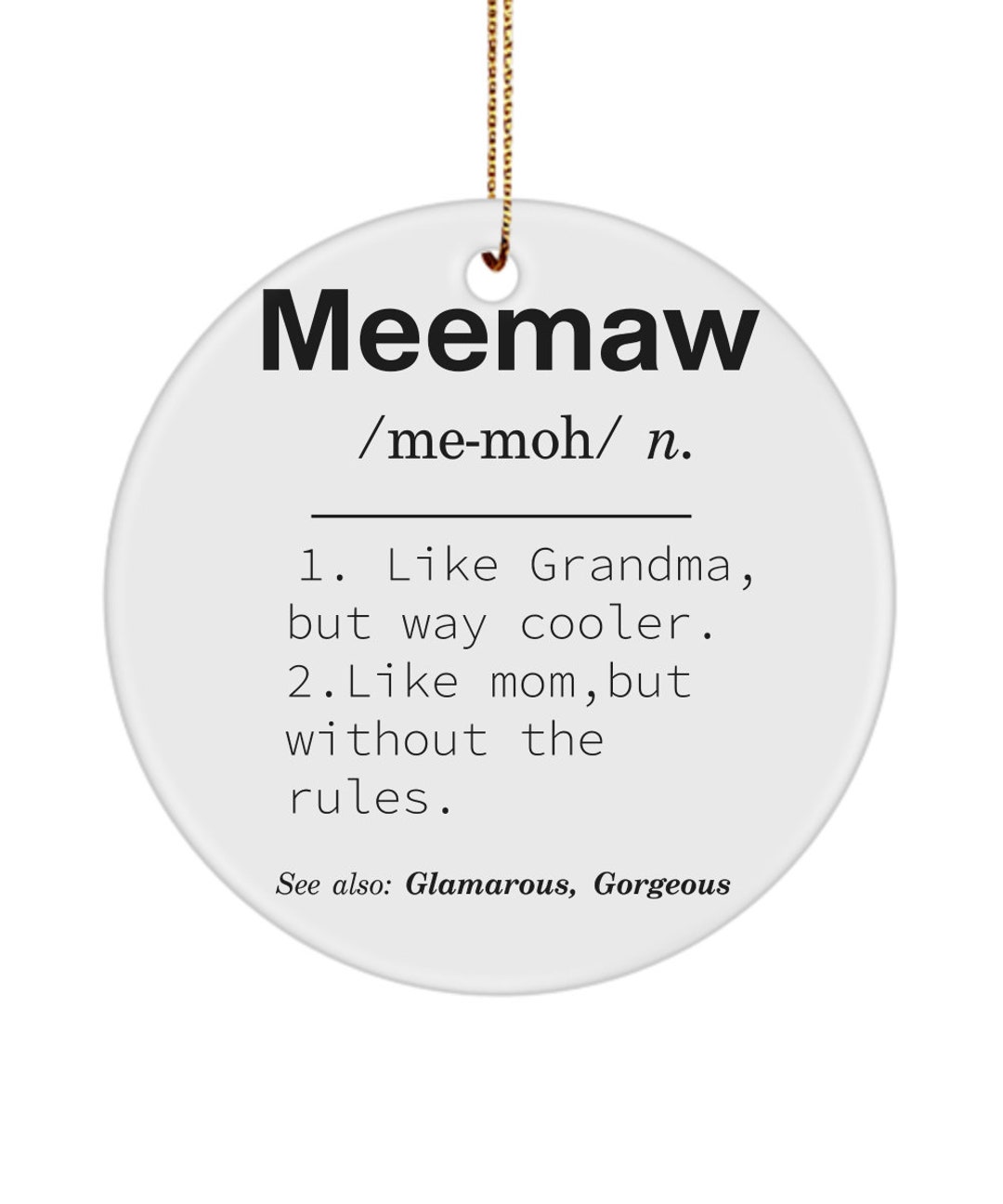 Meemaw Gifts, Meemaw Ornament, Grandma Ornament, Nana Gift, Grandma ...