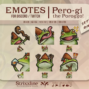 FFXIV Poroggo Emotes pero-gi Wizard Frog Familiar Emotes for Twitch ...