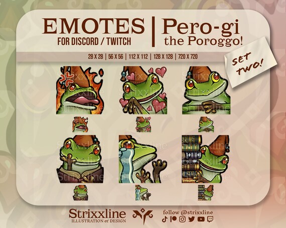 FFXIV Poroggo Emotes pero-gi Set Two Twitch Discord - Etsy