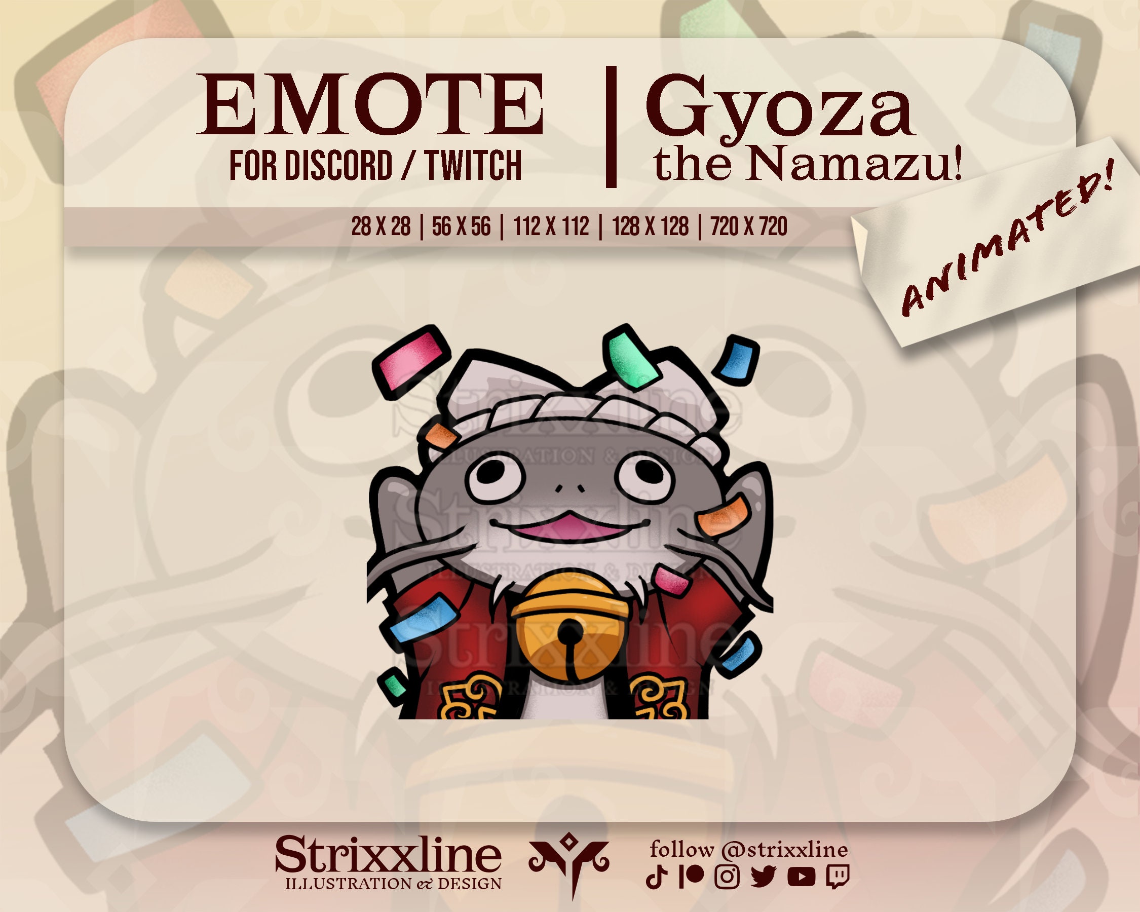 FFXIV Namazu Cheer Animated Emote [gyoza!] - Twitch, Discord, Youtube ...