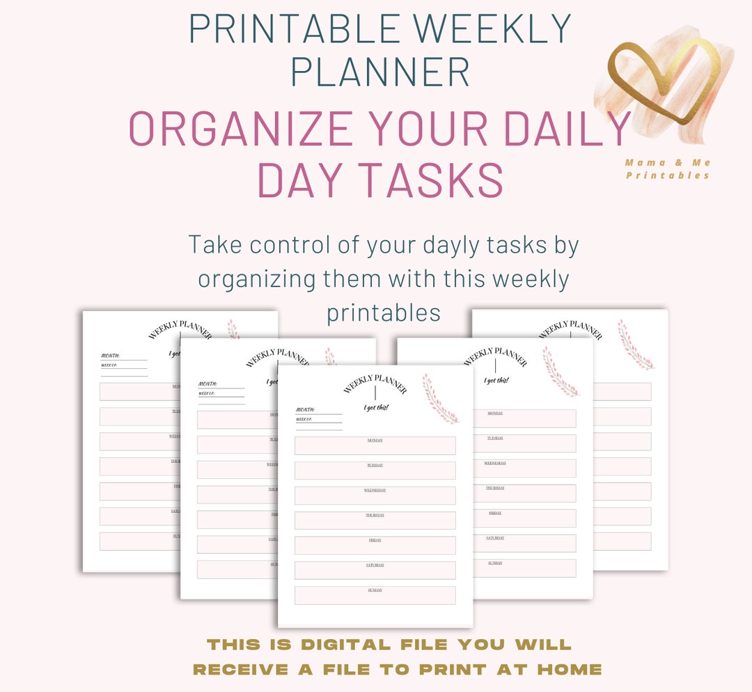 Weekly Planner Printable - Etsy