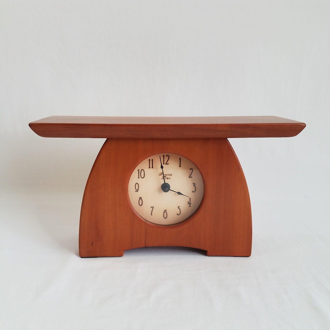 Present Time Wood Mantel Clock Jim Dailey 1999 Arts and Crafts WORKS 13 ...