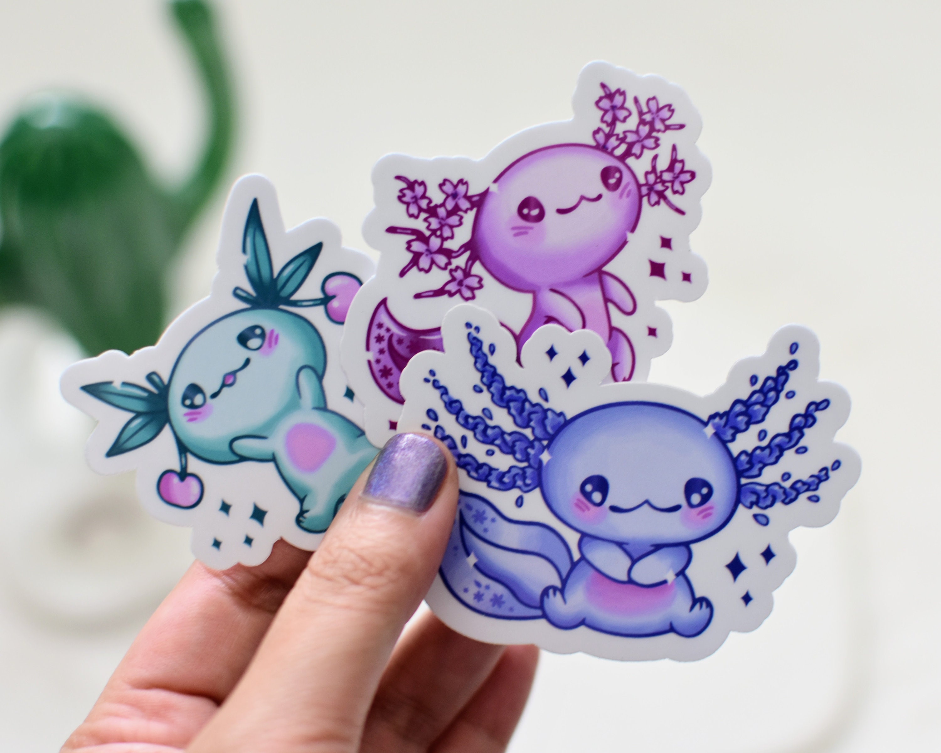 Axolotl Friends Pack Axolotls Cute Axolotls Kawaii - Etsy