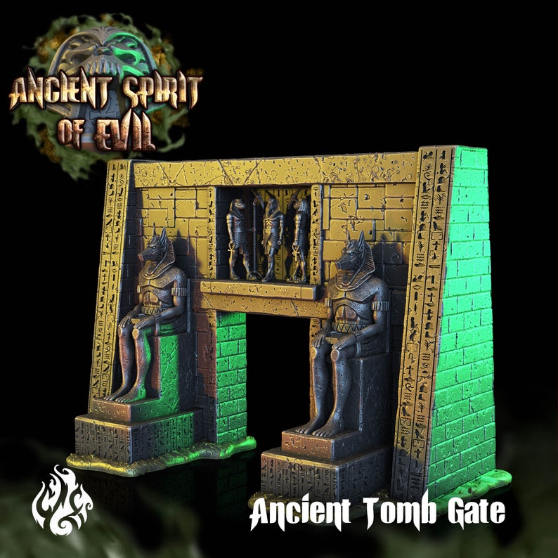Ancient Tomb Gate Terrain Piece Table Top Model Dungeons & - Etsy
