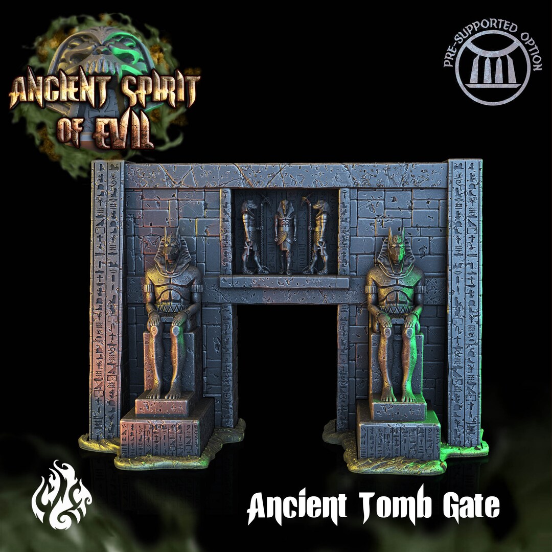 Ancient Tomb Gate Terrain Piece Table Top Model Dungeons & Dragons ...