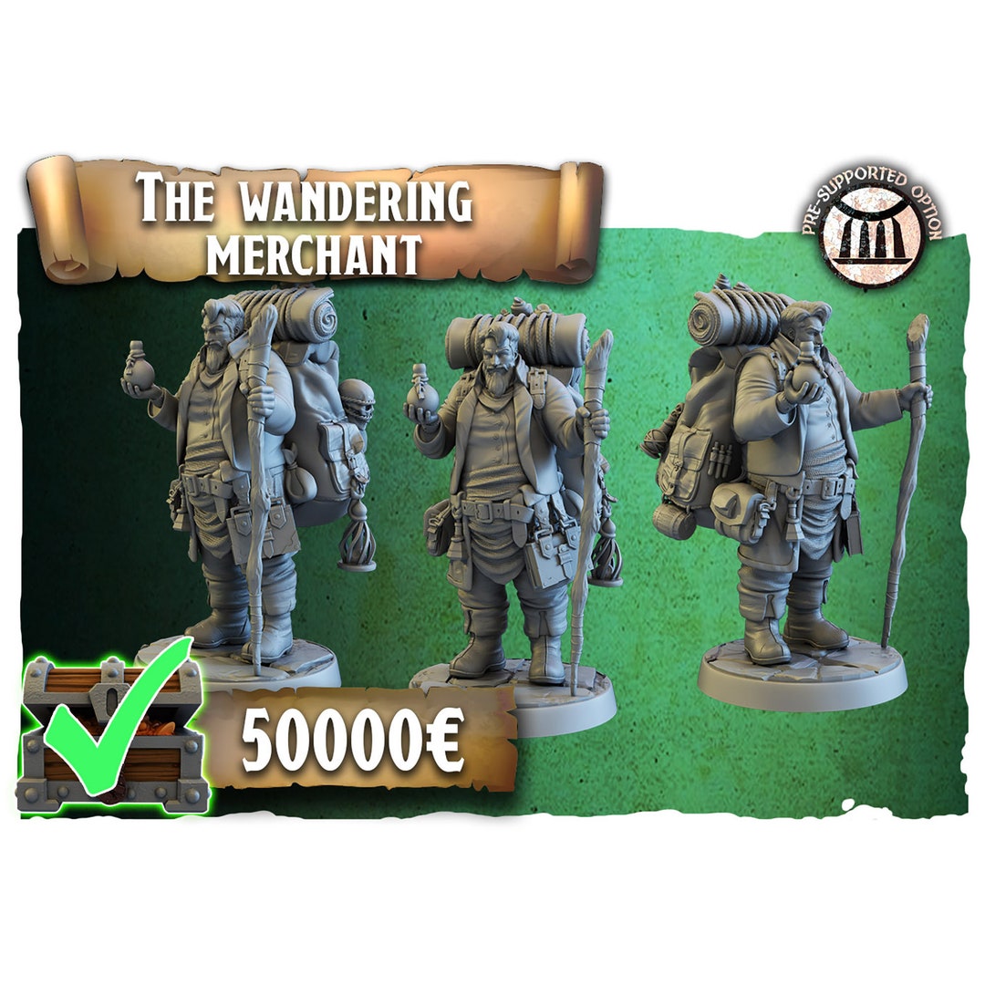 Human Male Wandering Merchant Dungeon of Despair Tabletop Model ...