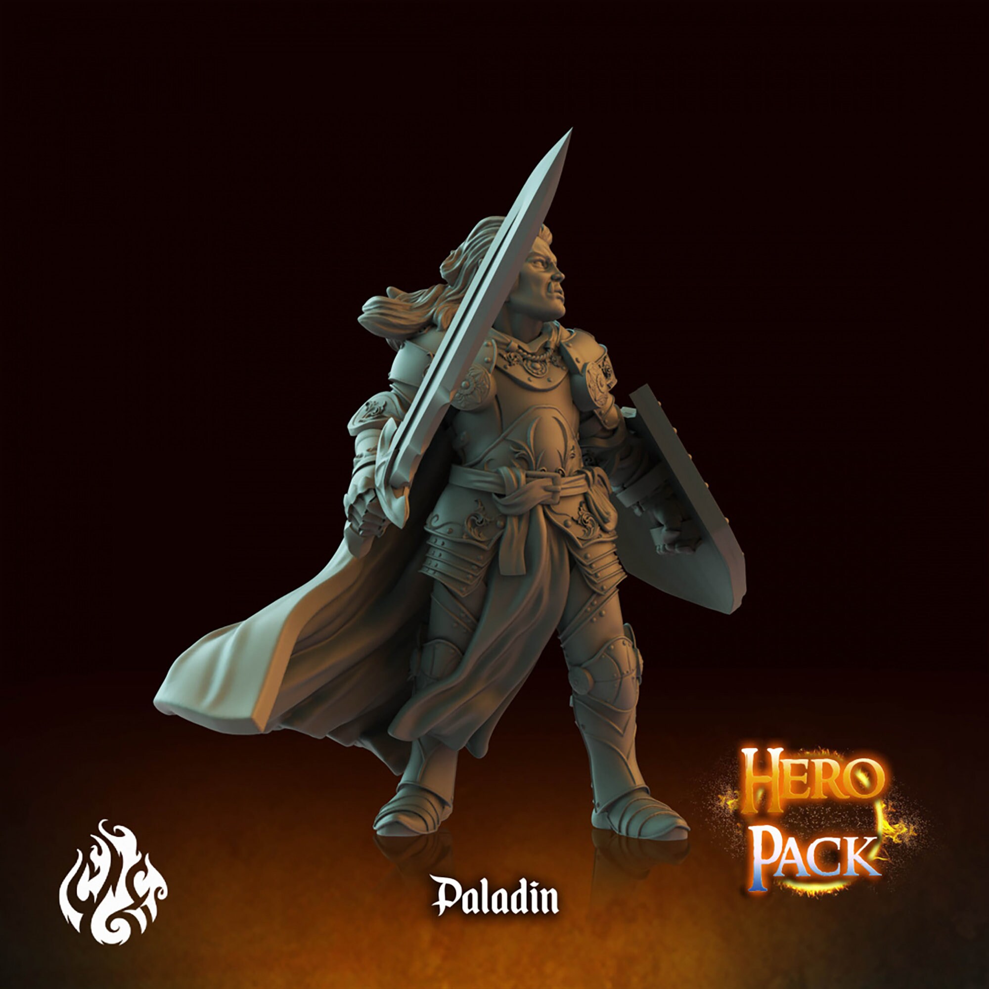 Male Half-orc Paladin Table Top Model Crippled God Foundry - Etsy