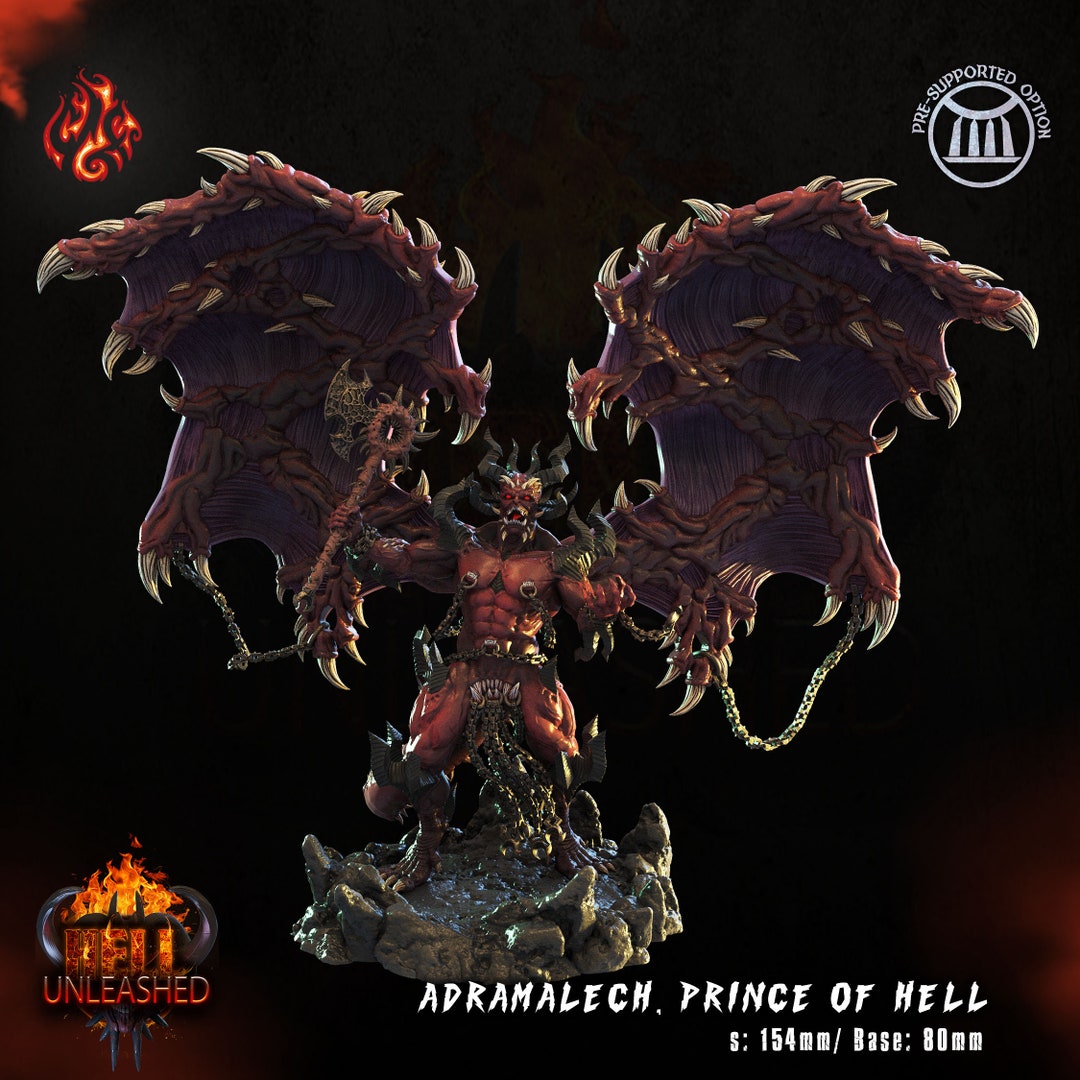 Adramalech Prince of Hell Greater Demon Tabletop Model Dungeons ...
