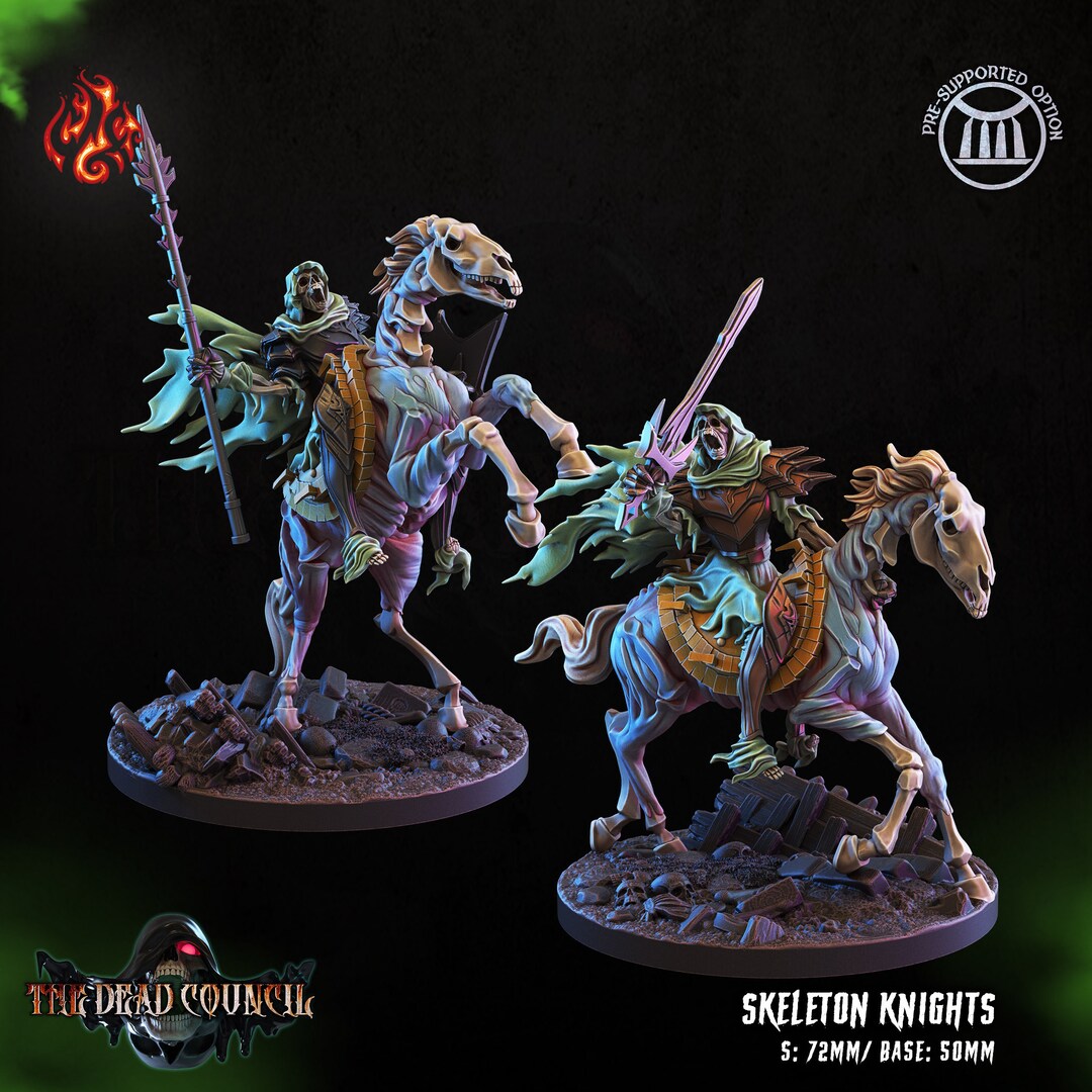 Skeleton Knight Tabletop Model Dungeons & Dragons Crippled God Foundry ...