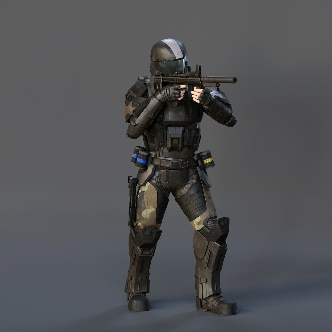 Halo - ODST Pose 4 – Galactic Armoury – 2 Options With Resin and PLA ...