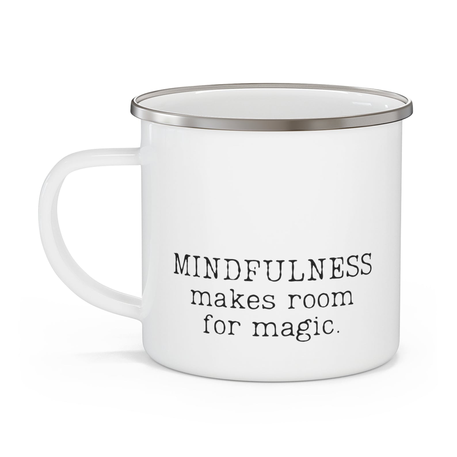 Enamel Coffee Mug / Mindfulness / Thich Nhat Hahn - Etsy