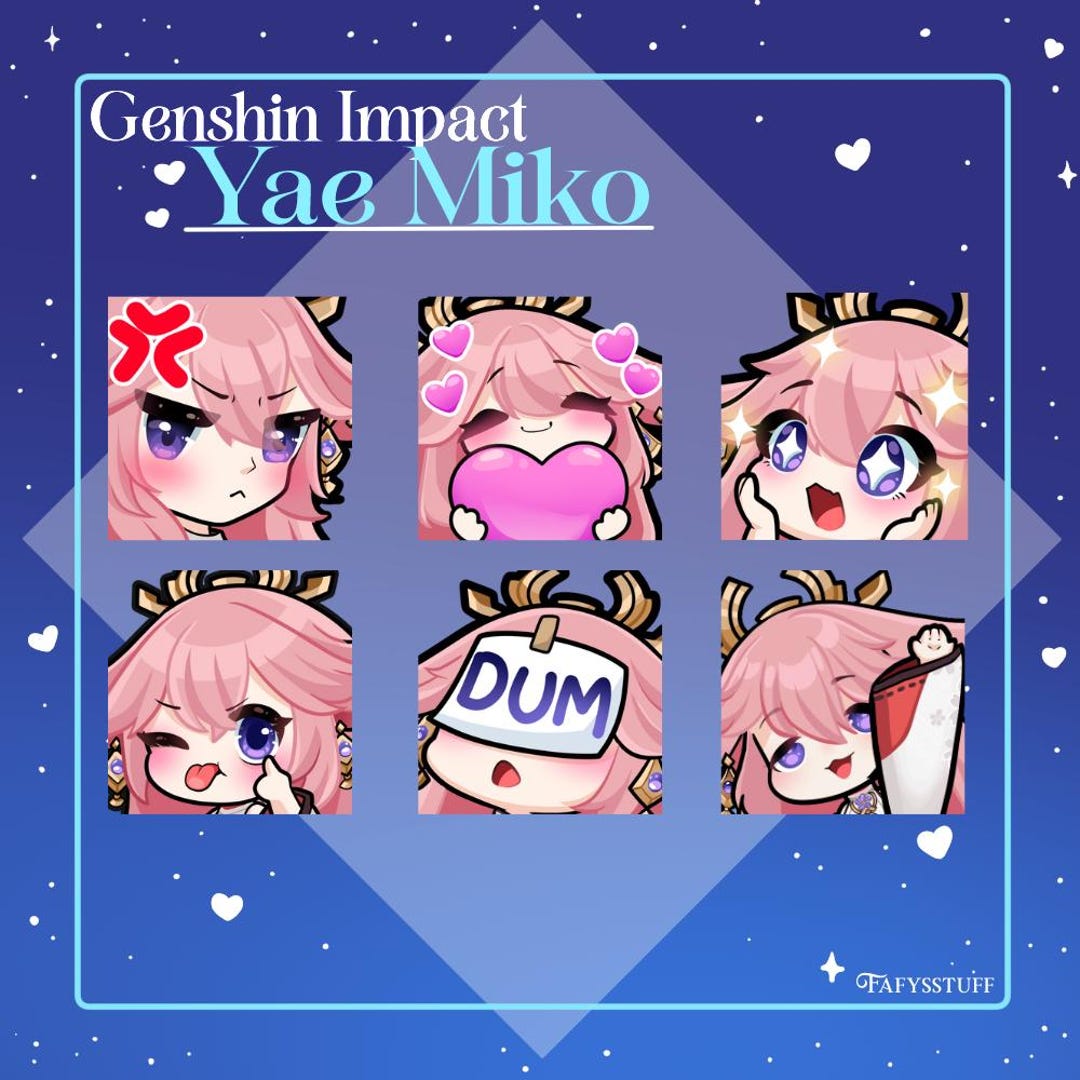 Yae Miko Genshin Impact Ready to Use Emotes | Pay to Use Emotes ...