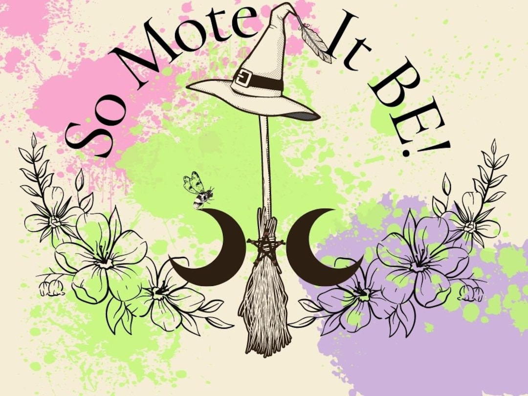 Witch Broom Artwork, Downloadable Pdf - Etsy