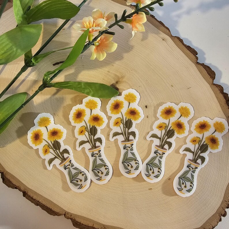 Sunflower Bouquet Sticker, Floral Themed Stickers, Floral Bouquet ...