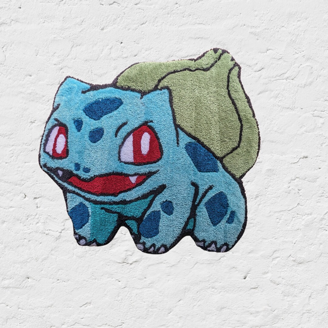 Bulbasaur Tufted Rug Cute Handmade Pokemon Accent Rug - Etsy
