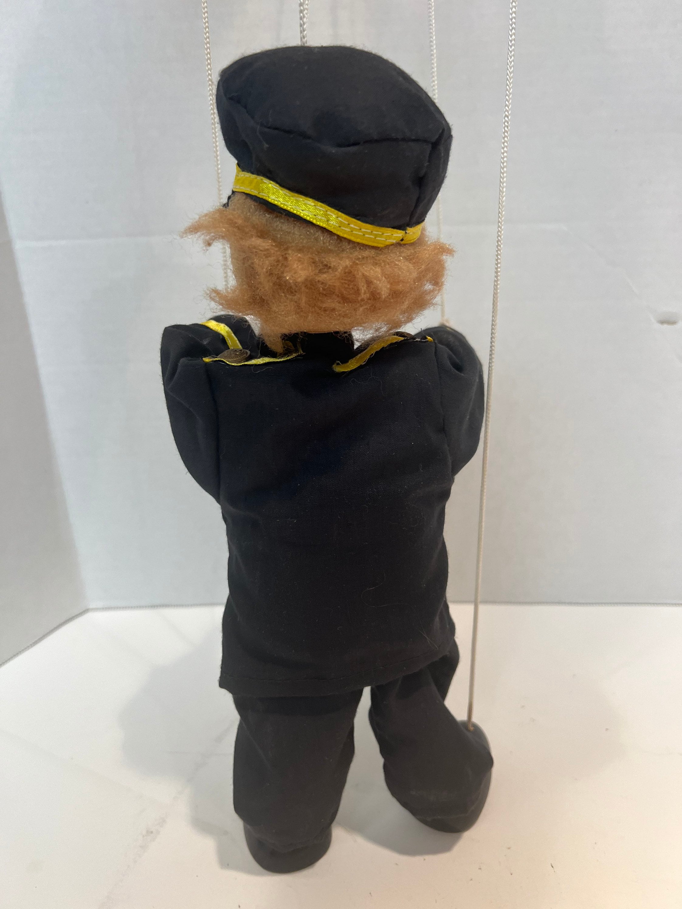 Vintage Sea Captain Sailor Military Policeman Wooden Marionette - Etsy