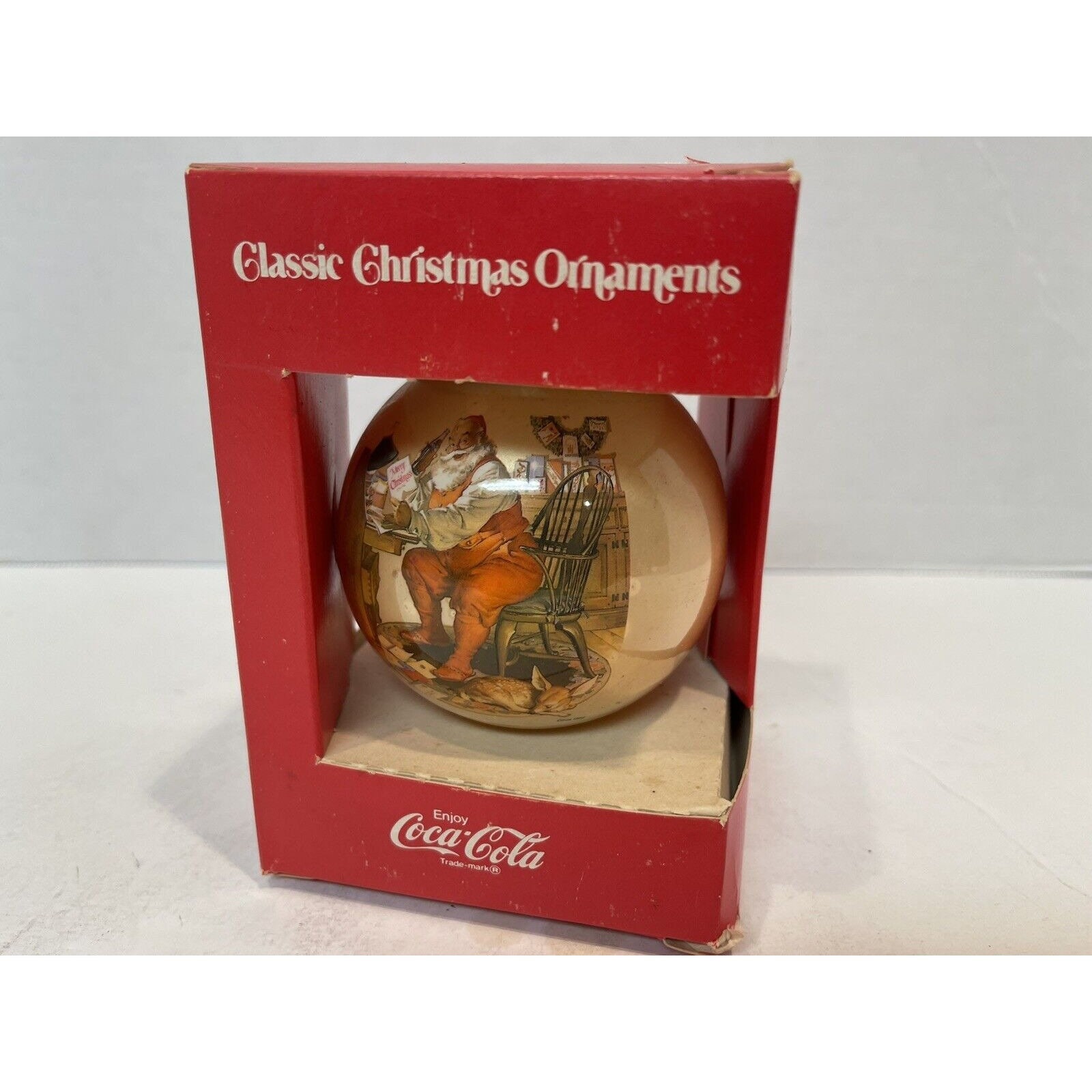 Vintage Coca Cola Round Classic Christmas Ornaments by Corning - Etsy