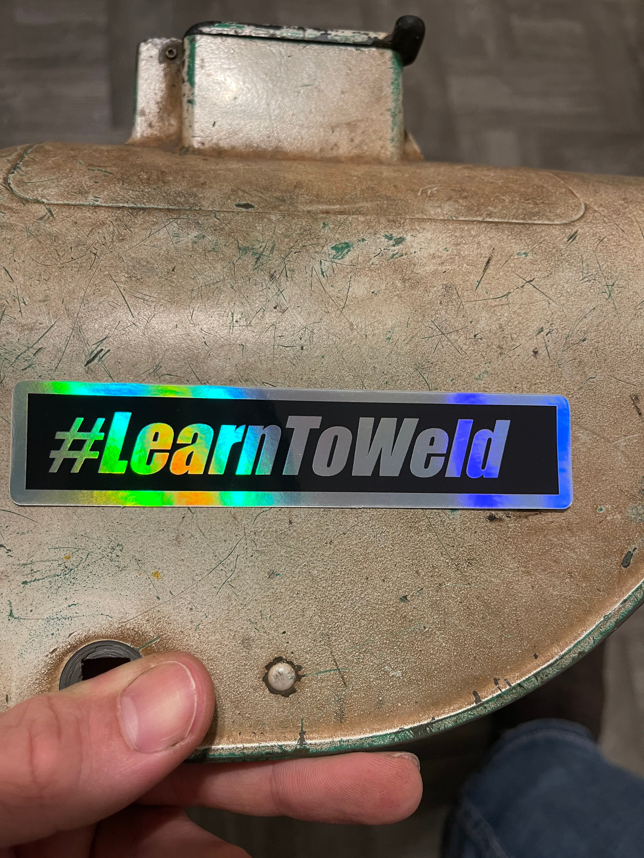 Learn to Weld Holographic Welding Hood Sticker - Etsy