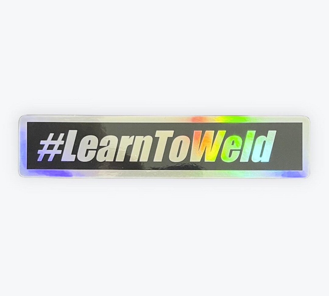 Learn to Weld Holographic Welding Hood Sticker - Etsy