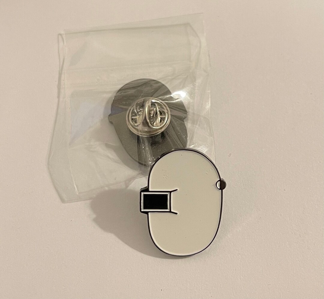 Welding Helmet Enamel Pin Gift White Black - Etsy