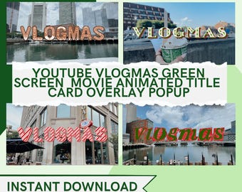 Candy Cane Vlogmas ANIMATED Movie Intro Title Card Vlog Green Screen ...