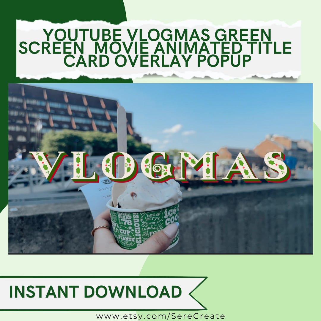 Mistletoe Vlogmas Animated Movie Intro: Green Screen Title Card ...