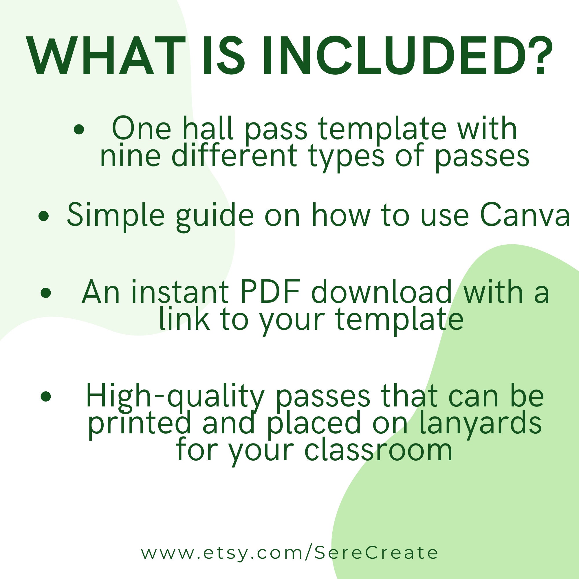 Classroom Hall Passes Lanyard Template: DIY Teacher Resource (canva Editable, Digital Download ...