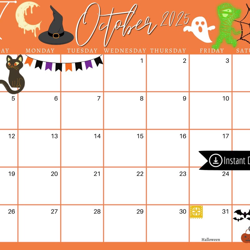 Halloween Calendar - Etsy