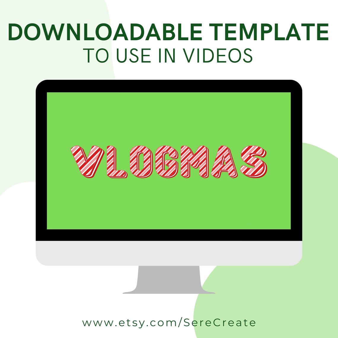 Candy Cane Vlogmas ANIMATED Movie Intro Title Card Vlog Green Screen ...