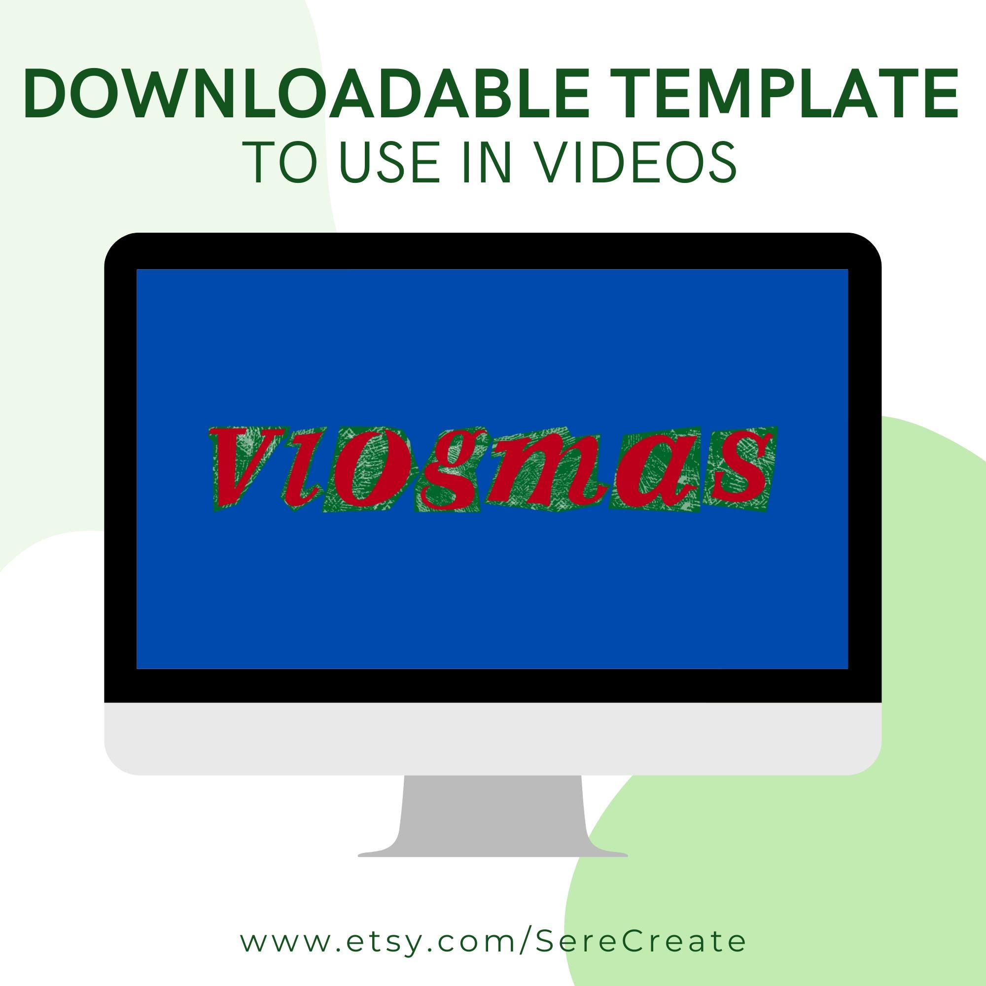 Green Magazine Letters Vlogmas ANIMATED Movie Intro Title Card Vlog ...