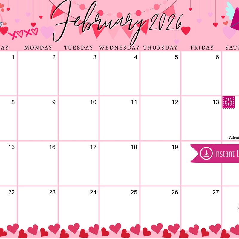 2026 Fillable Calendar - Etsy